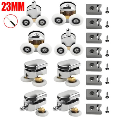 8x Twins Shower Screen Door Rollers Runners Wheels Top and Bottom ...