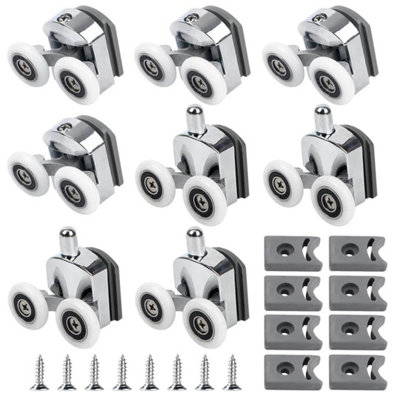8x Twins Shower Screen Door Rollers Runners Wheels Top and Bottom ...