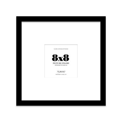 8x8" Black Picture Frame - 8x8" Square Frame with 5x5" Mount for 8x8 ...