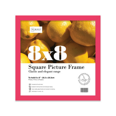 8x8 Bright Pink Picture Frame (20.3 x 20.3cm) Poster, Photo, Artwork ...