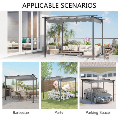 8x8 Metal Pergola