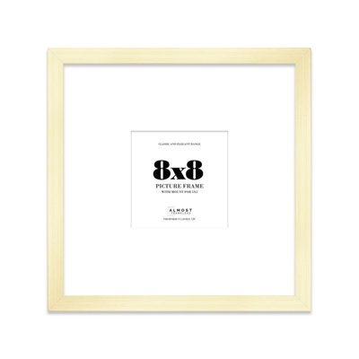 8x8" Gold Picture Frame - 8x8" Square Frame with 5x5" Mount for 8x8 ...