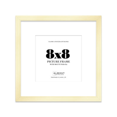 8x8" Gold Picture Frame - 8x8" Square Frame with 6x6" Mount for 8x8 ...