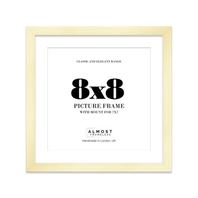 8x8" Gold Picture Frame - 8x8" Square Frame with 7x7" Mount for 8x8 ...
