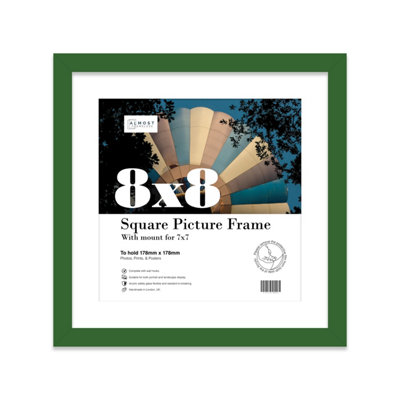 8x8" Green Picture Frame - 8x8" Square Frame with 7x7" Mount for 8x8 ...