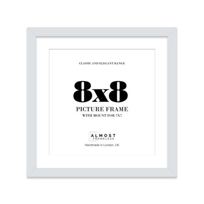 8x8" Light Grey Picture Frame - 8x8" Square Frame with 7x7" Mount for ...