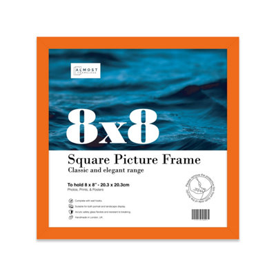 8x8 Orange Picture Frame (20.3 x 20.3cm) Poster, Photo, Artwork ...