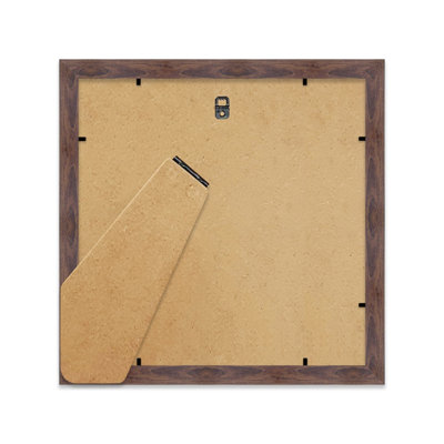 8x8" Walnut Picture Frame - 8x8" Square Frame with 6x6" Mount for 8x8 ...