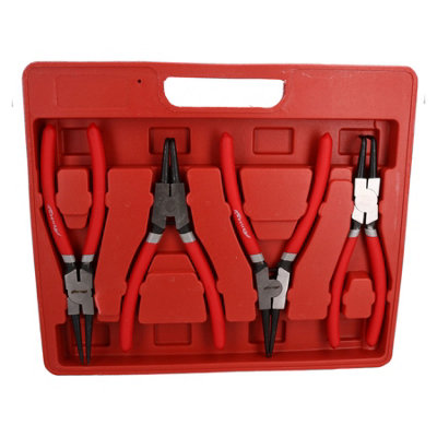 9" / 225mm Circlip Pliers Circlips Internal External Bent Straight ...