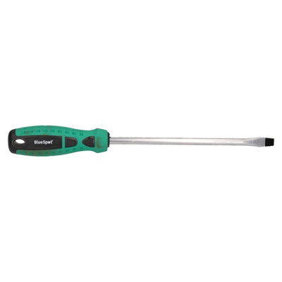 9.5mm x 200mm Slotted Flat Headed Screwdriver with Magnetic Tip Rubber ...