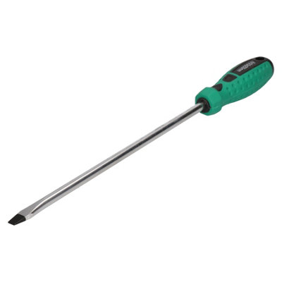 9.5mm x 250mm Slotted Flat Headed Screwdriver with Magnetic Tip Rubber ...