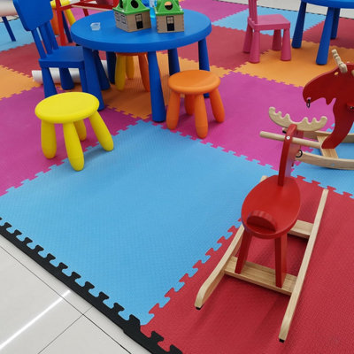 9 Colourful Interlocking Soft and Thick EVA Foam Cushiony Activity Play ...