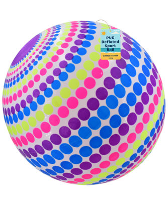 9" Dotted Dot Design Coloured Football Ball for Kids - Inflatable