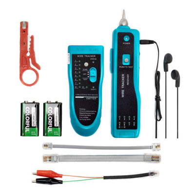 9 in 1 Network Cable Tester with Battery,Wire Tracker Rj 45 Rj 11 Lan ...