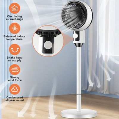 9 Inch Oscillating & Tilting Air Circulator Pedestal Fan - 3 Speed ...