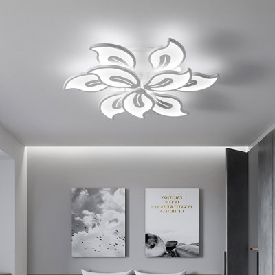 9 Lights Elegant Floral Shape Energy Efficient LED Ceiling Light 85CM ...