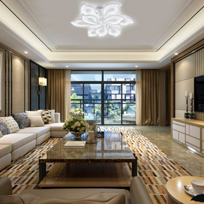 9 Lights Elegant Floral Shape Energy Efficient LED Ceiling Light 85CM ...