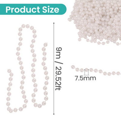 9 METRE HANGING BEAD GARLAND BEADED STRING CHAIN FOR CHRISTMAS TREE ...