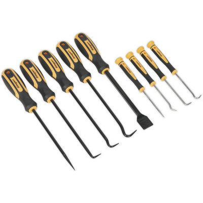 9 PACK Hand Scraper & Hook Set - Hose & Pin Clip Picking - Gasket ...