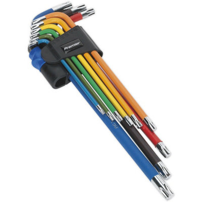 9 Piece Colour Coded Extra Long TRX-Star Key Set - 10 to T50 Sizes ...