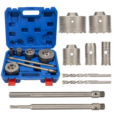 9-piece concrete hole opener drill bit set: 30mm, 40mm, 65mm, 80mm ...
