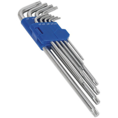 9 Piece Extra-Long TRX-Star Key Set - 92 to 235mm Length - T10 to T50 ...