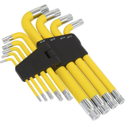 9 Piece Jumbo Spline Key Set - M4 to M18 Sizes - 95 to 228mm Length ...