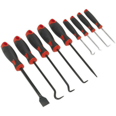 9 Piece Scraper & Hook Tool Set - 165mm Short & 260mm Long Picks ...