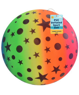 9" Rainbow Stars & Moons Design Football Ball for Kids - Inflatable
