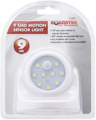 9 Smd Motion Sensor Light Night Cordless Lamp Auto On Off Battery Operated
