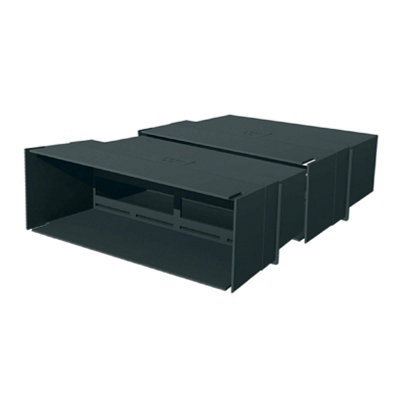 9" x 3" Extendable Combination Cavity Wall Sleeve Vent with White Air Brick