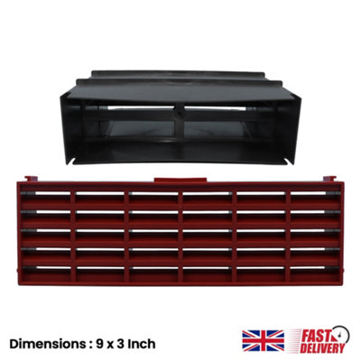 9" x 3" Terracotta Air Brick Cavity Wall Sleeve Air Vents for Interior ...