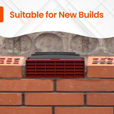 9" x 3" Terracotta Air Brick Cavity Wall Sleeve Air Vents for Interior ...