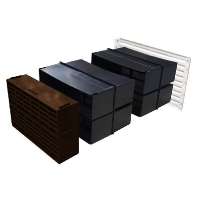 9" x 6" Extendable Combination Cavity Wall Sleeve Vent with Brown Air ...