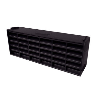 9" x 9" Extendable Combination Cavity Wall Sleeve Vent with Blue/Black ...