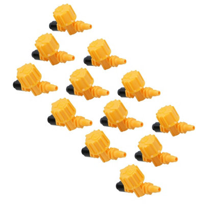 90 Degree Adjustable Micro Jet Watering Sprayer For 4 and 13mm Pipe 12pc