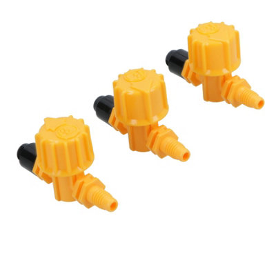 90 Degree Adjustable Micro Jet Watering Sprayer For 4 and 13mm Pipe 3pc
