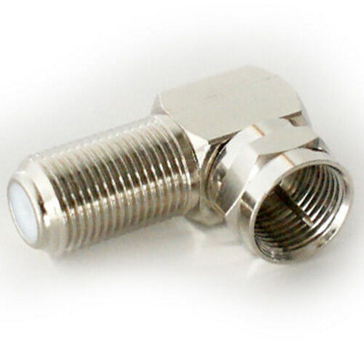 90 Degree F Type Screw Connector Adapter Sat Coaxial Right Angled Plug ...