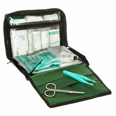90 Piece First Aid Kit Bag Medical Emergency Kit Travel Home Car ...
