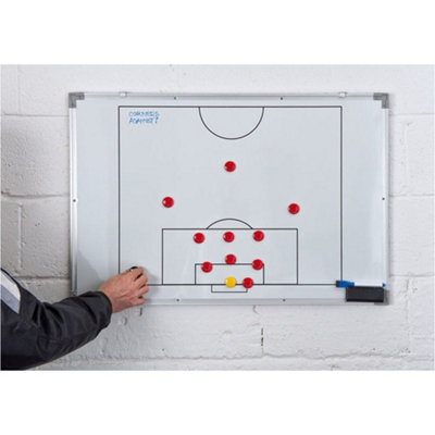 90 x 60cm Magnetic Double Sided Football Tactics Board - Wall Mounted ...