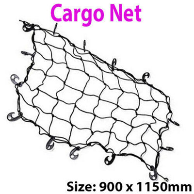 900 x 1150mm Cargo Mesh Spider Net Car Storage Boot Elastic Bungee Hook ...