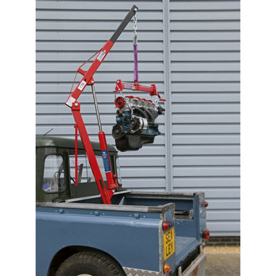 900kg Static Mounted Crane - Heavy Duty Steel - Chain & Hook - 360 ...