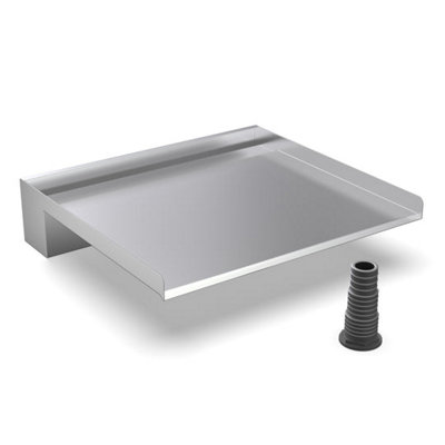 900mm Stainless Steel Water Blade 300mm Spout Overhang - Back Inlet