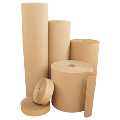 900mm x 75m Corrugated Cardboard Roll Cushioning Wrap For House Moving ...