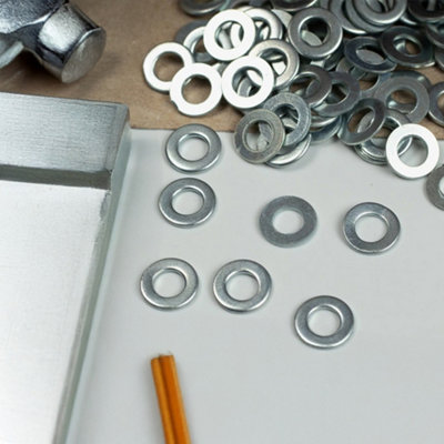 900Pcs Multiple sizes Sliver Stainless Steel Flat Washers Set