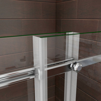 900x1400mm Chrome Bathroom Sliding Over Bath Shower Screen 6mm Safety Glass