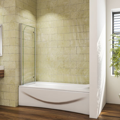 900X1400MM SLINE SANITARY OVER BATH SHOWER SCREEN PIVOT HINGED 2 FOLD ...
