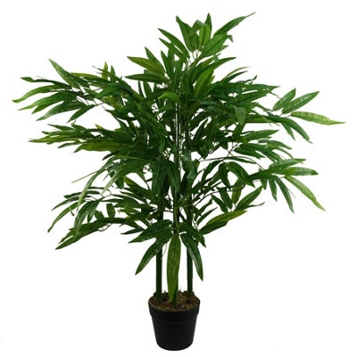 90cm (3ft) Fat Leaf Artificial Bamboo Plants Trees | DIY at B&Q