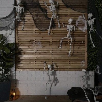 90cm (3ft) Posable Full Body Halloween Skeleton Decoration with Movable ...