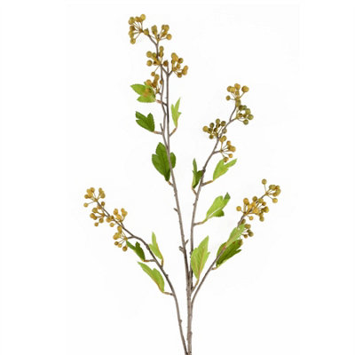90cm Artificial Yellow Berry Stem | DIY at B&Q
